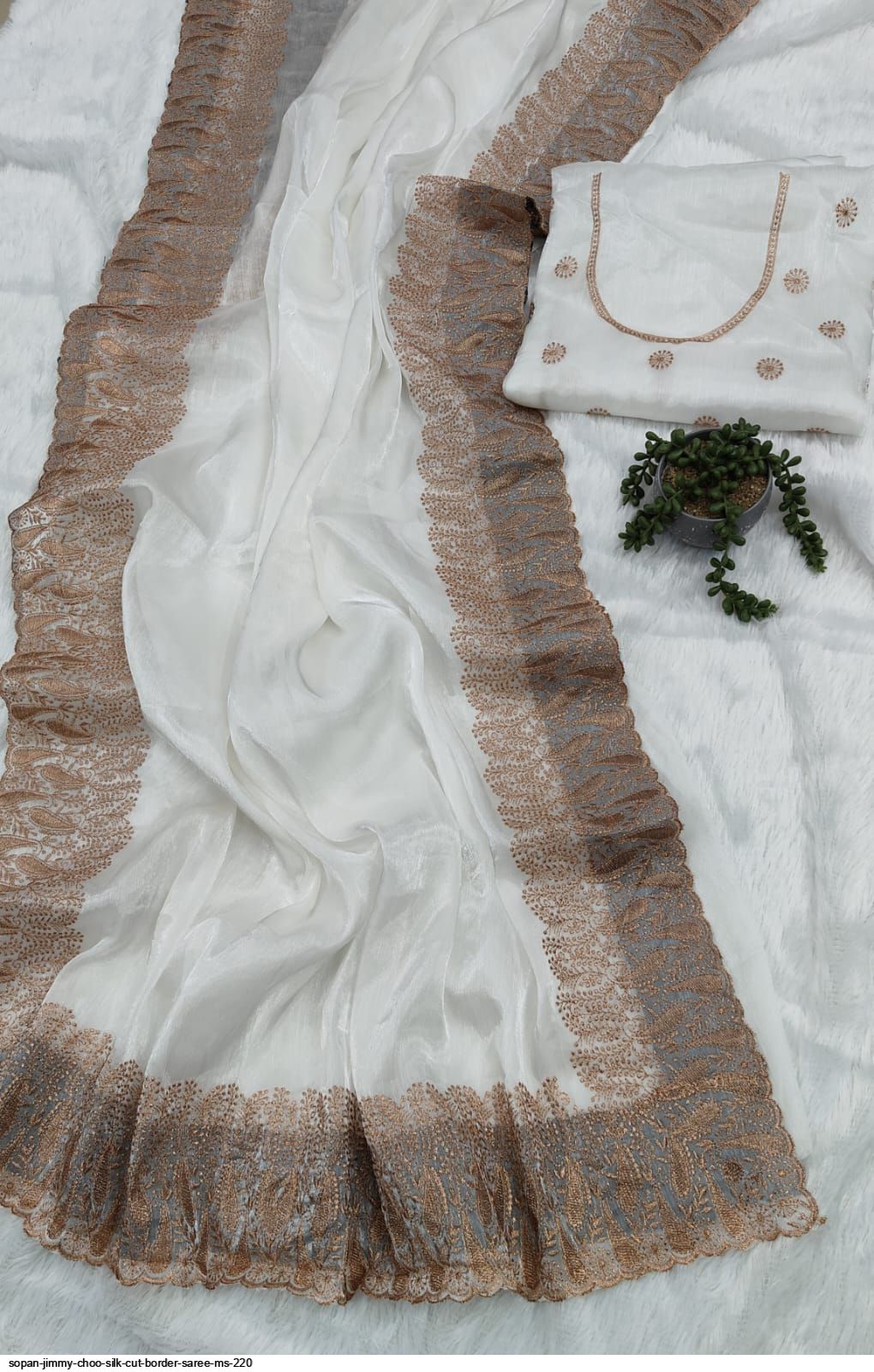 sopan JIMMY CHOO SILK CUT BORDER SAREE MS 220