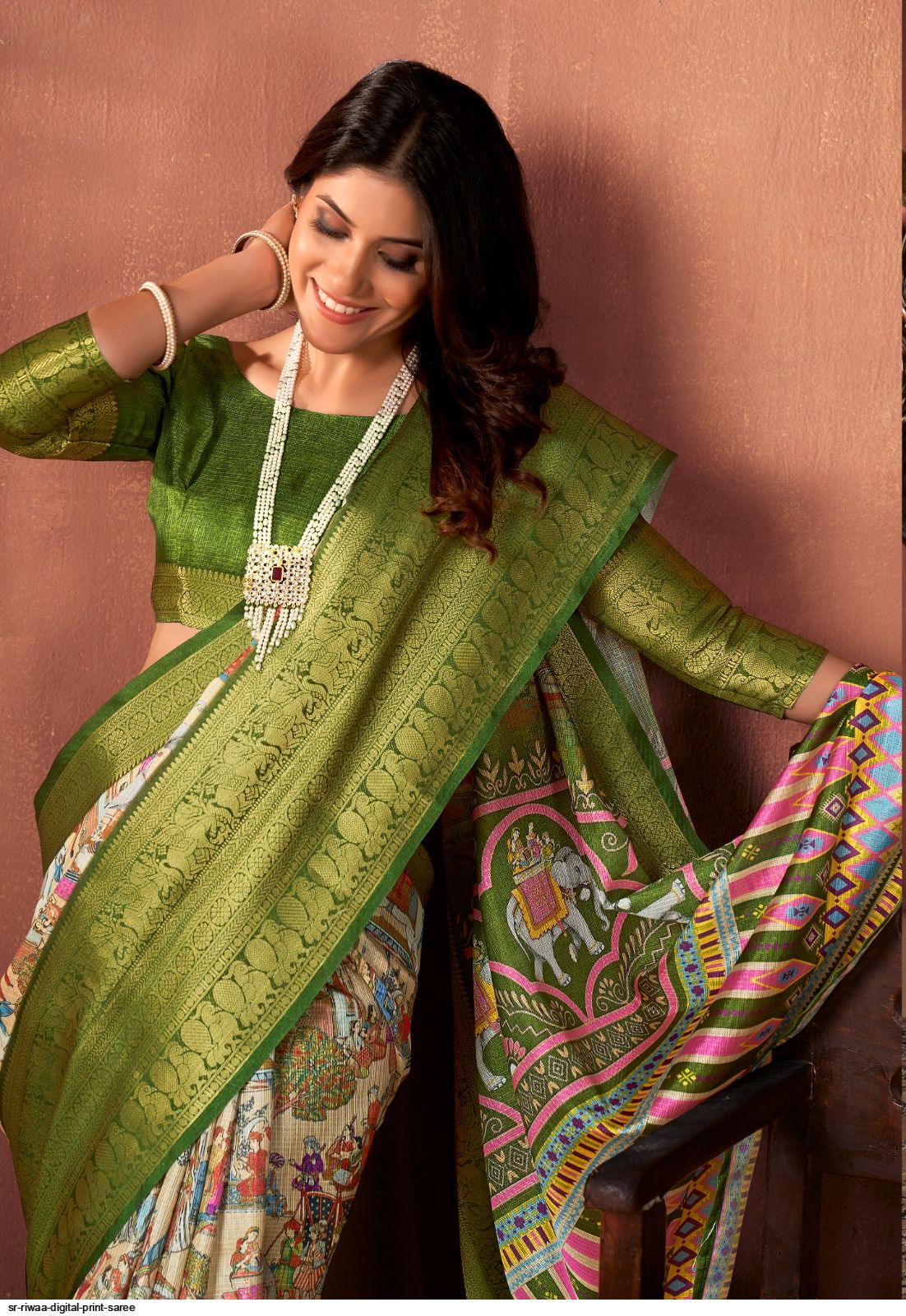 SR Riwaa Digital Print saree