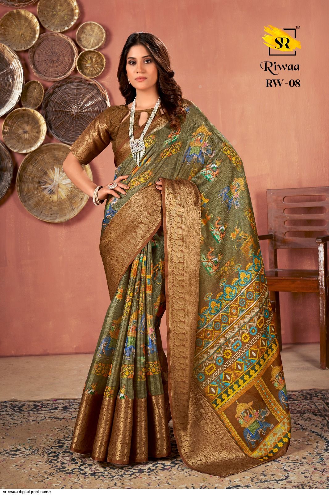 SR Riwaa Digital Print saree