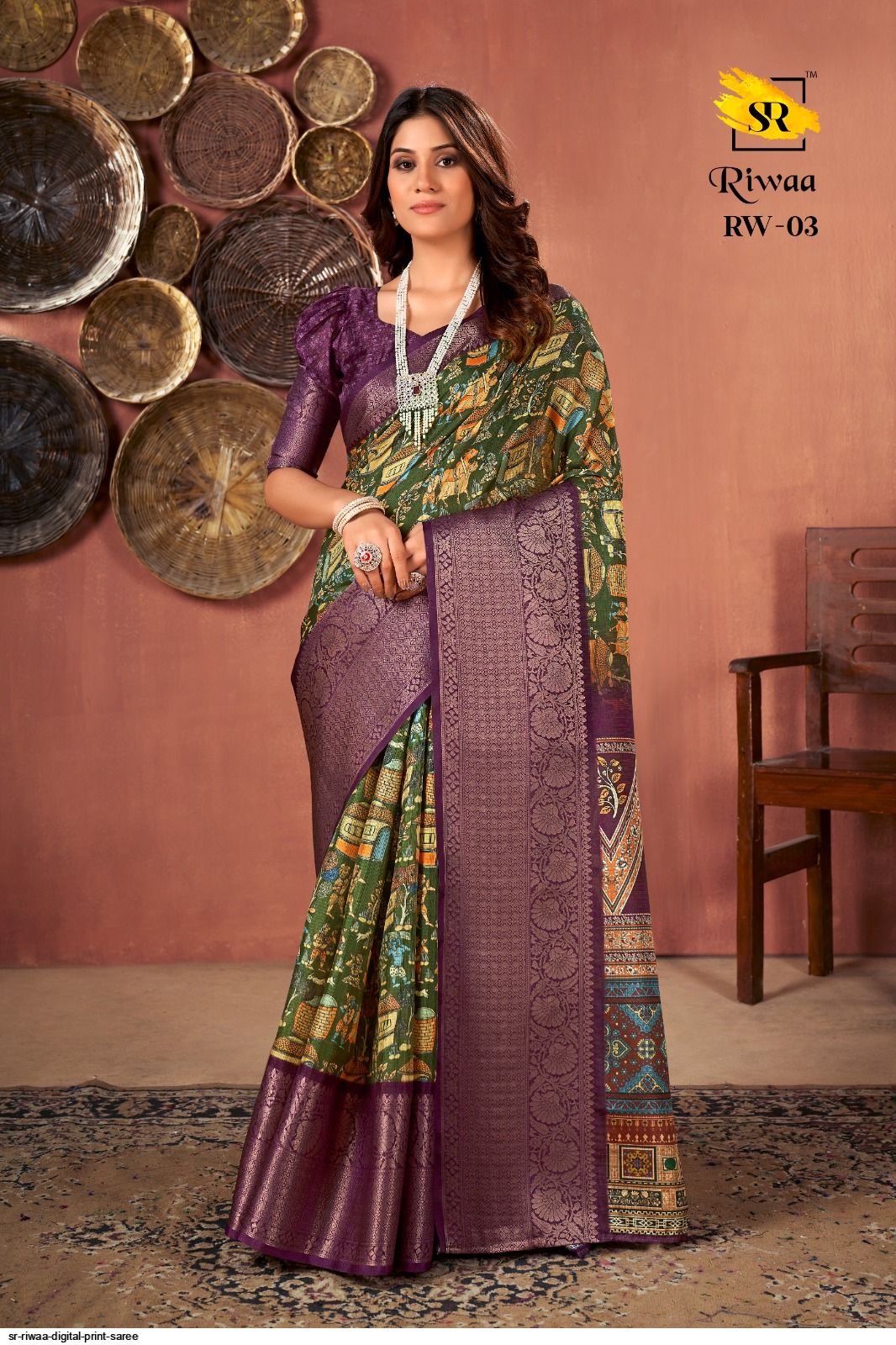 SR Riwaa Digital Print saree