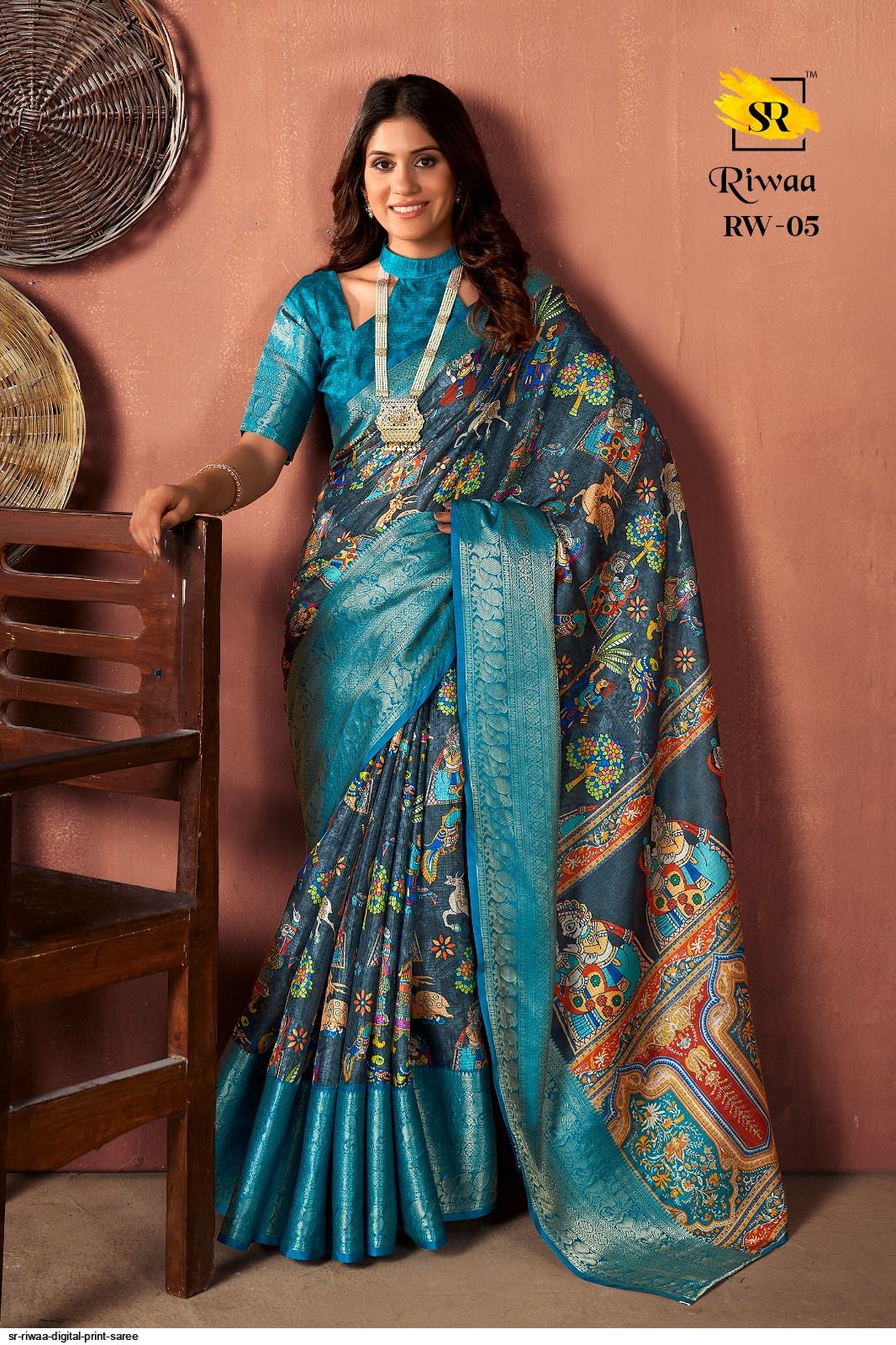 SR Riwaa Digital Print saree