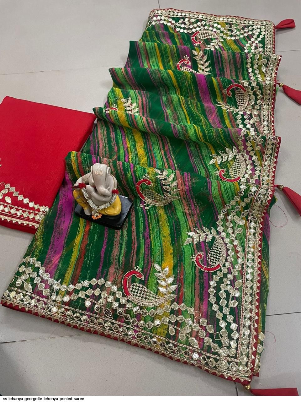 SS LEHARIYA GEORGETTE LEHERIYA PRINTED SAREE