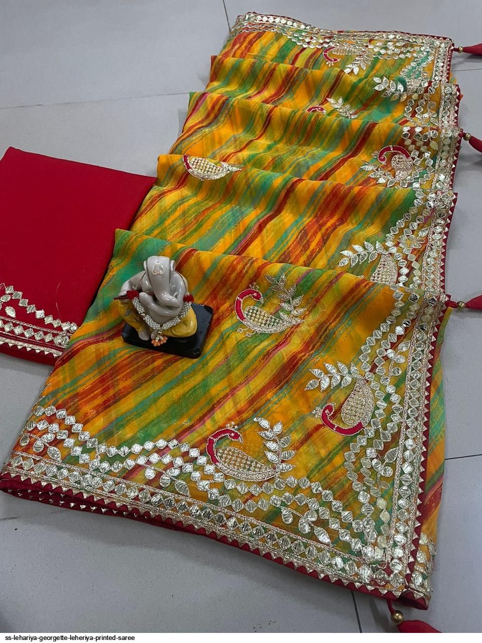 SS LEHARIYA GEORGETTE LEHERIYA PRINTED SAREE