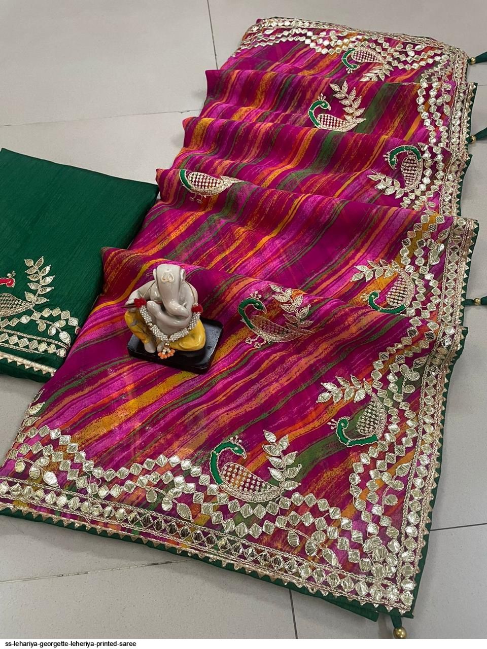 SS LEHARIYA GEORGETTE LEHERIYA PRINTED SAREE
