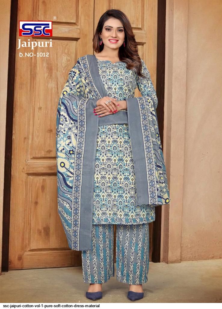 SSC JAIPURI COTTON VOL 1 PURE SOFT COTTON DRESS MATERIAL