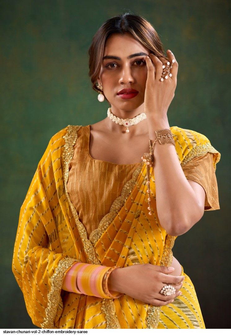 Stavan Chunari vol 2 Chiffon Embroidery SAREE