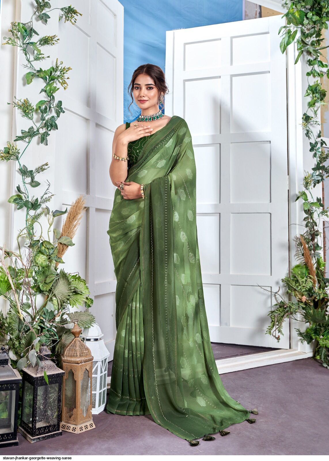STAVAN Jhankar GEORGETTE WEAVING SAREE