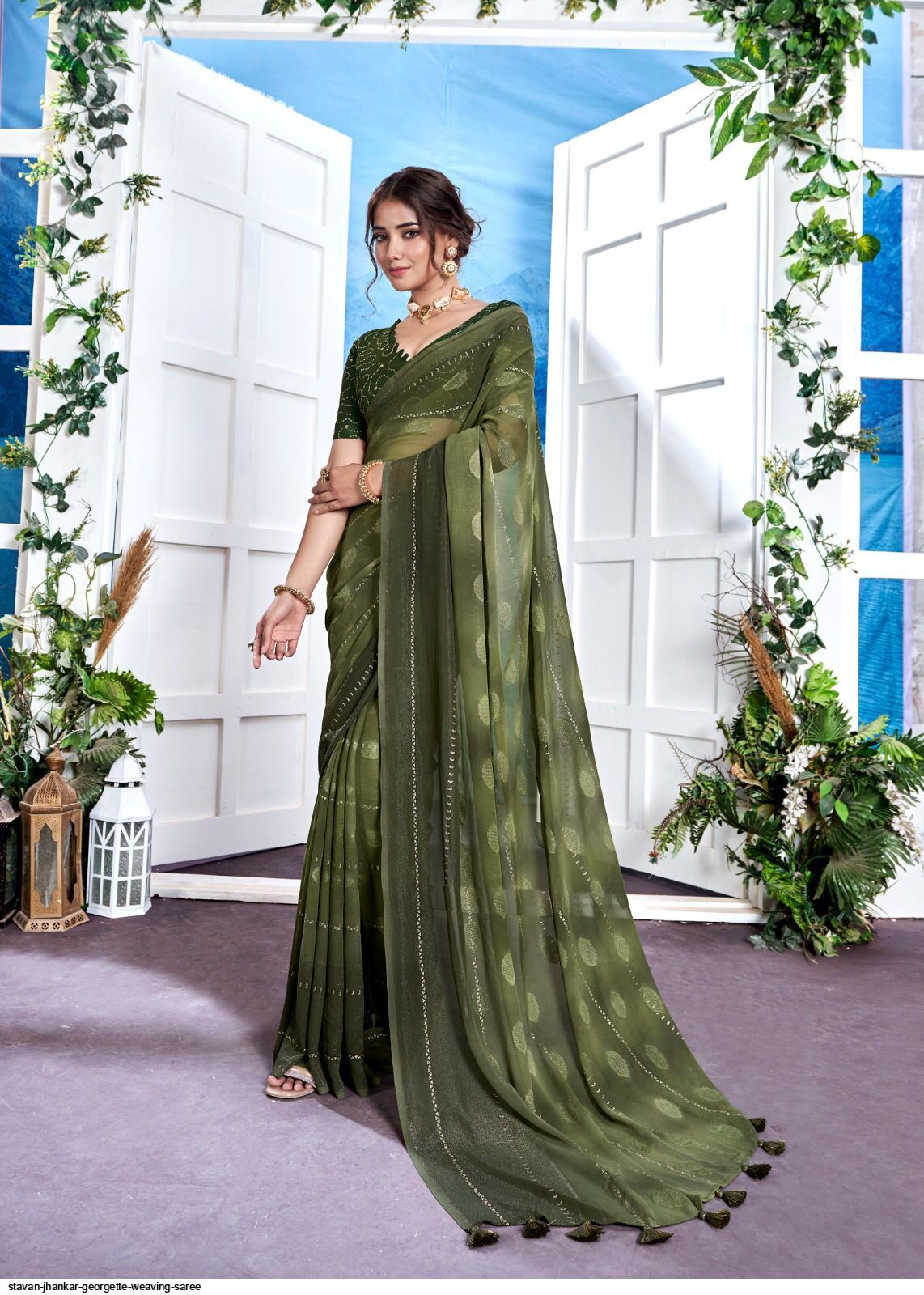 STAVAN Jhankar GEORGETTE WEAVING SAREE
