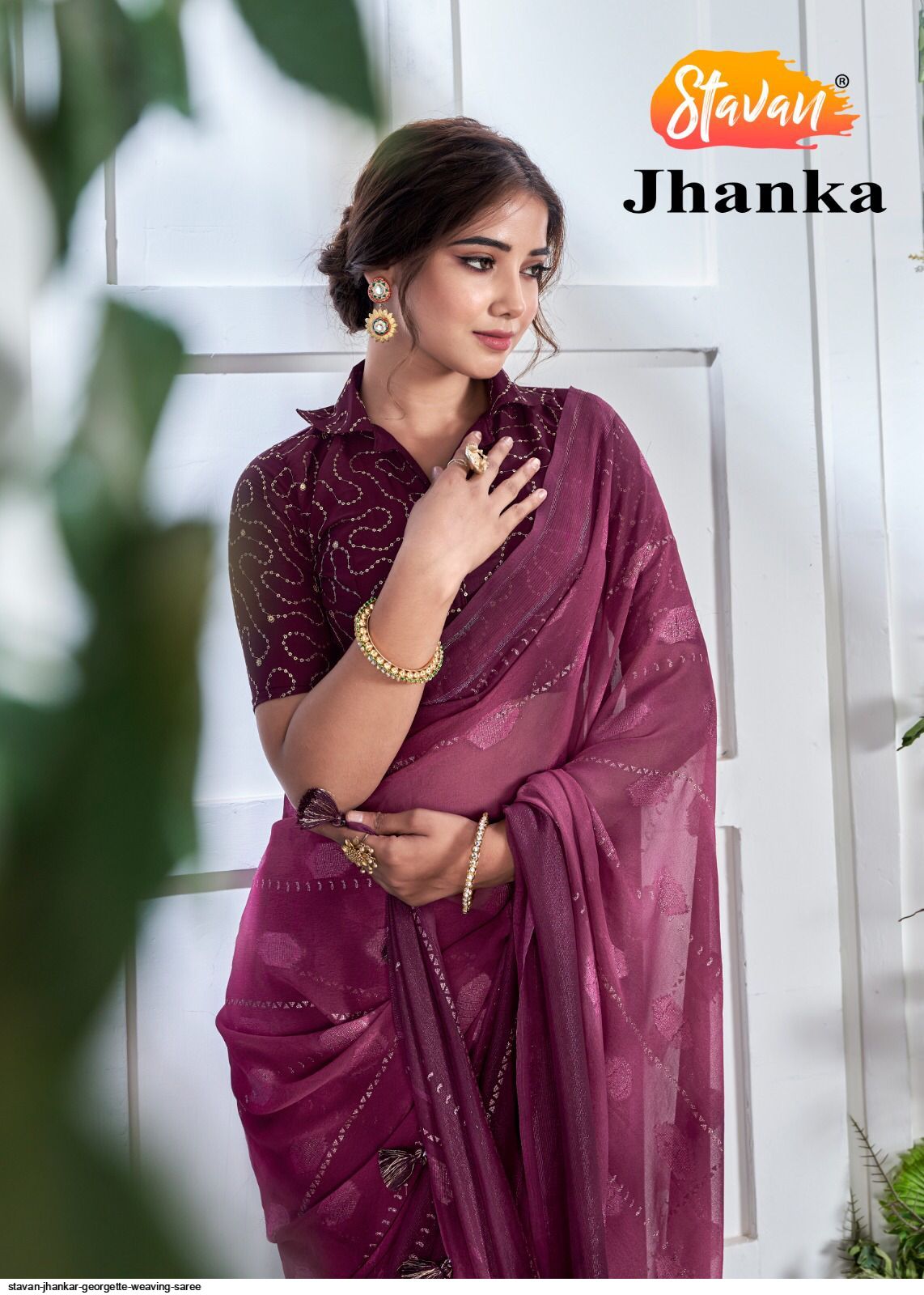 STAVAN Jhankar GEORGETTE WEAVING SAREE