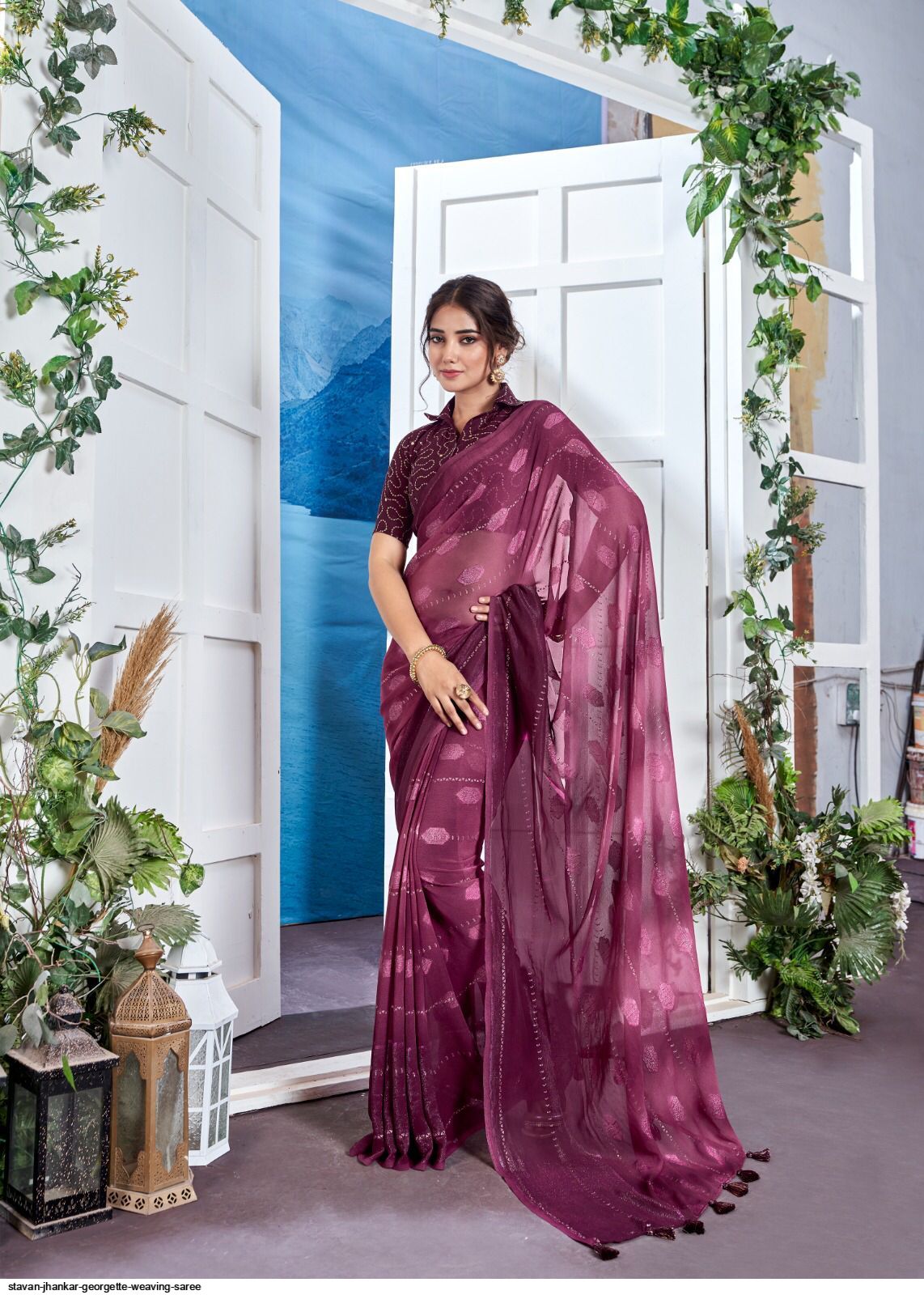 STAVAN Jhankar GEORGETTE WEAVING SAREE
