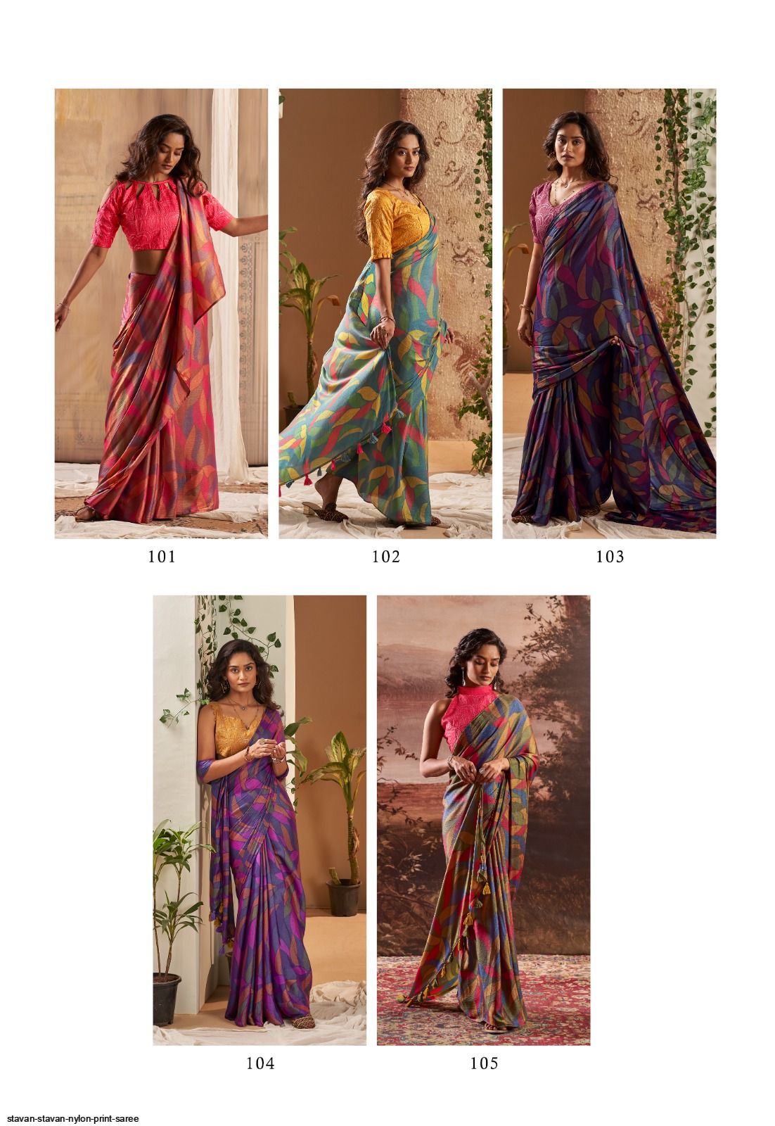 STAVAN STAVAN NYLON PRINT SAREE