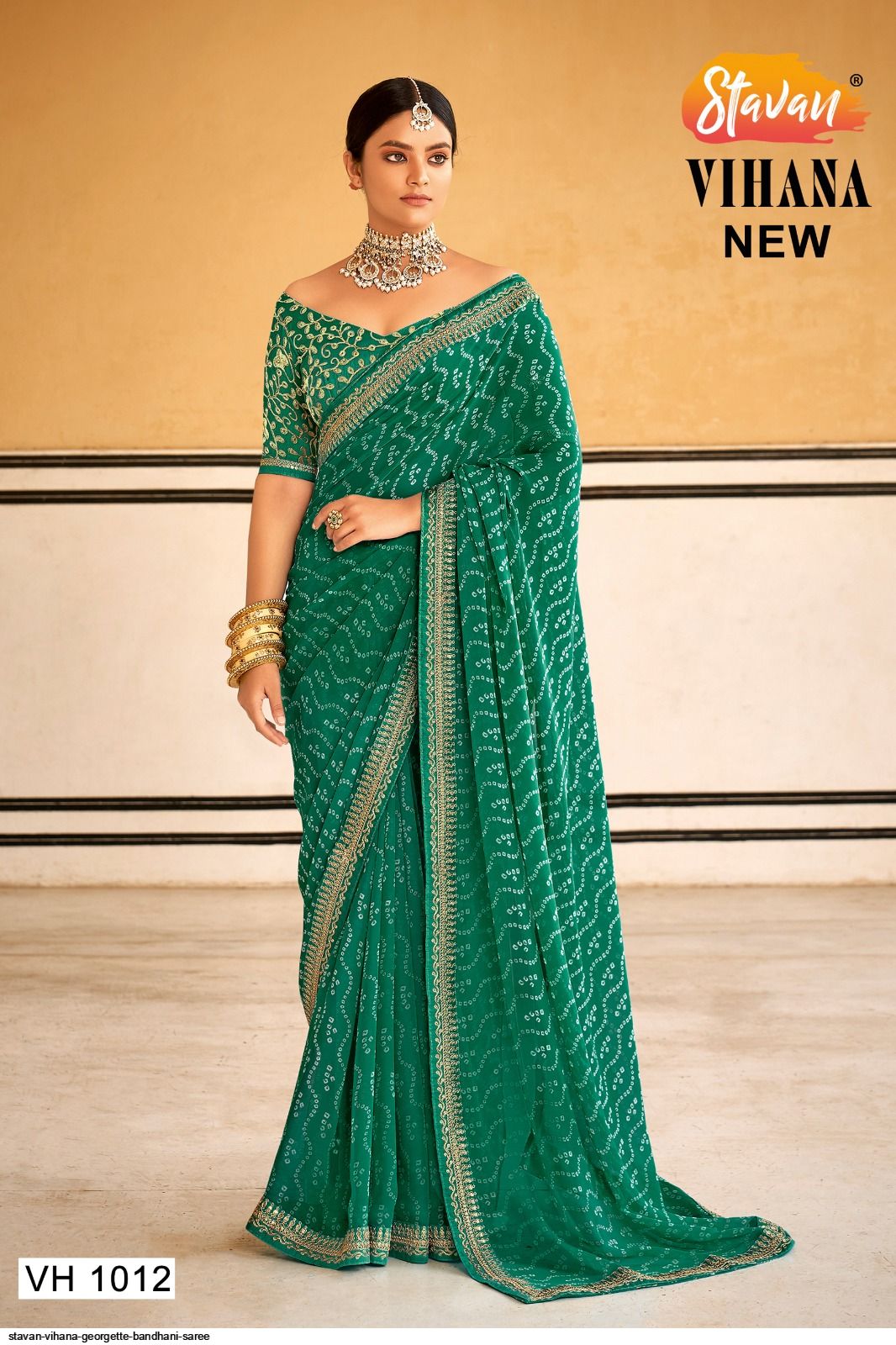 STAVAN VIHANA GEORGETTE BANDHANI SAREE