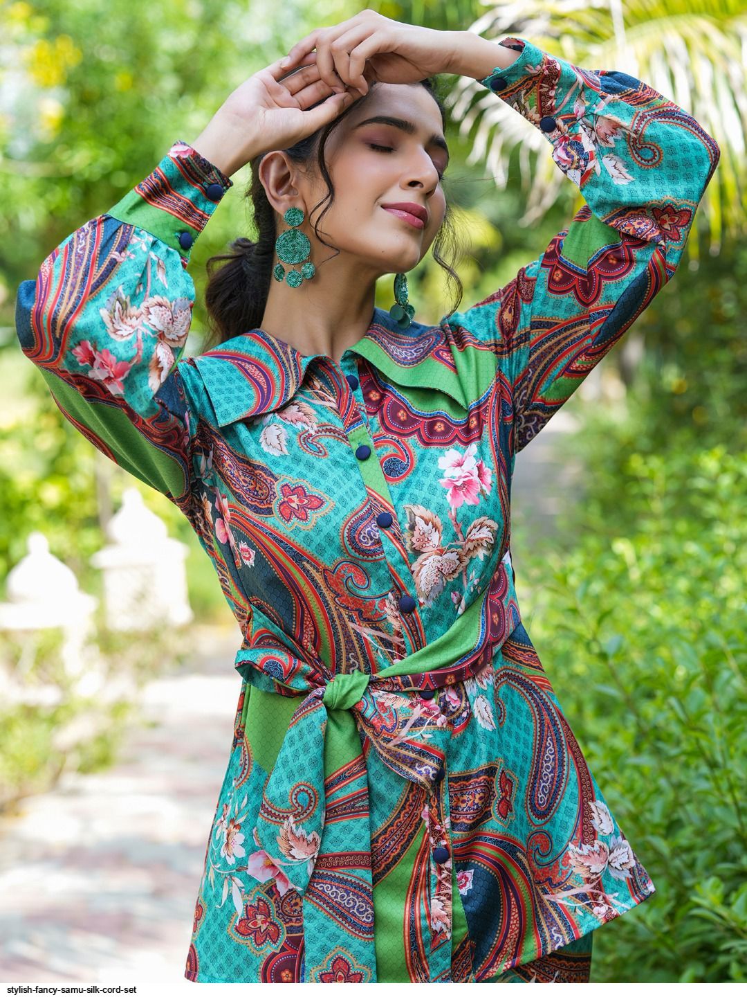 STYLISH FANCY SAMU SILK CORD SET