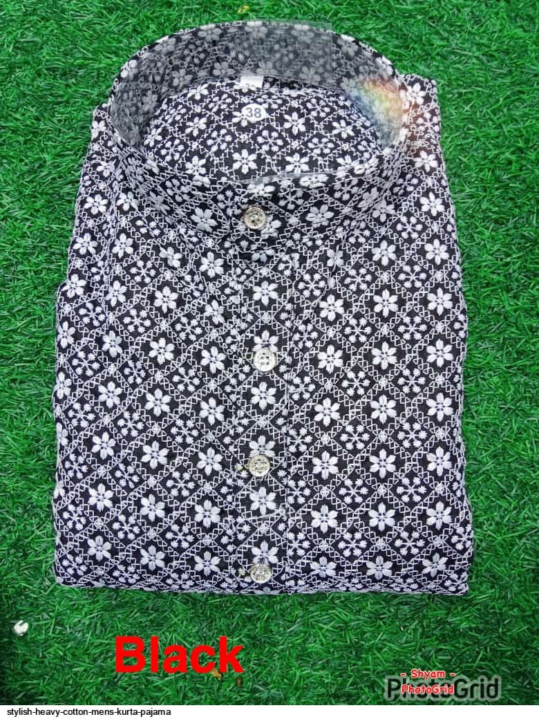 STYLISH HEAVY COTTON MENS KURTA PAJAMA