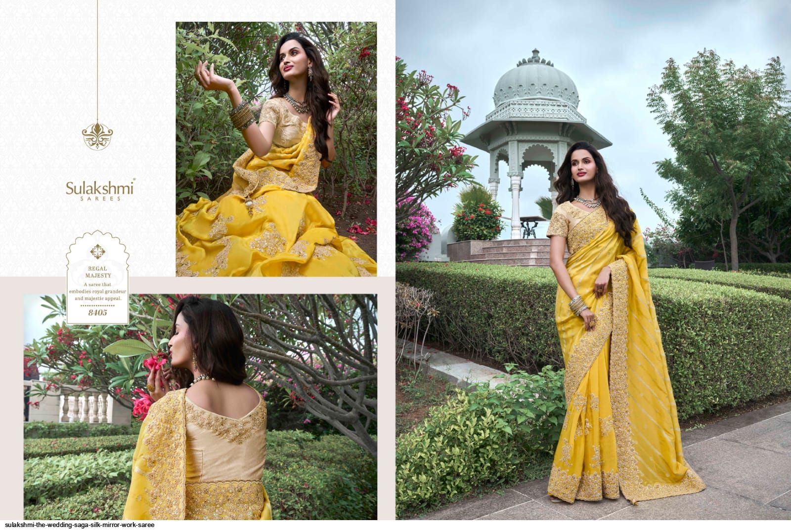 SULAKSHMI The Wedding Saga SILK Mirror Work Saree