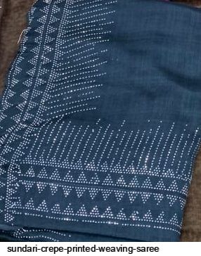 SUNDARI CREPE PRINTED WEAVING SAREE