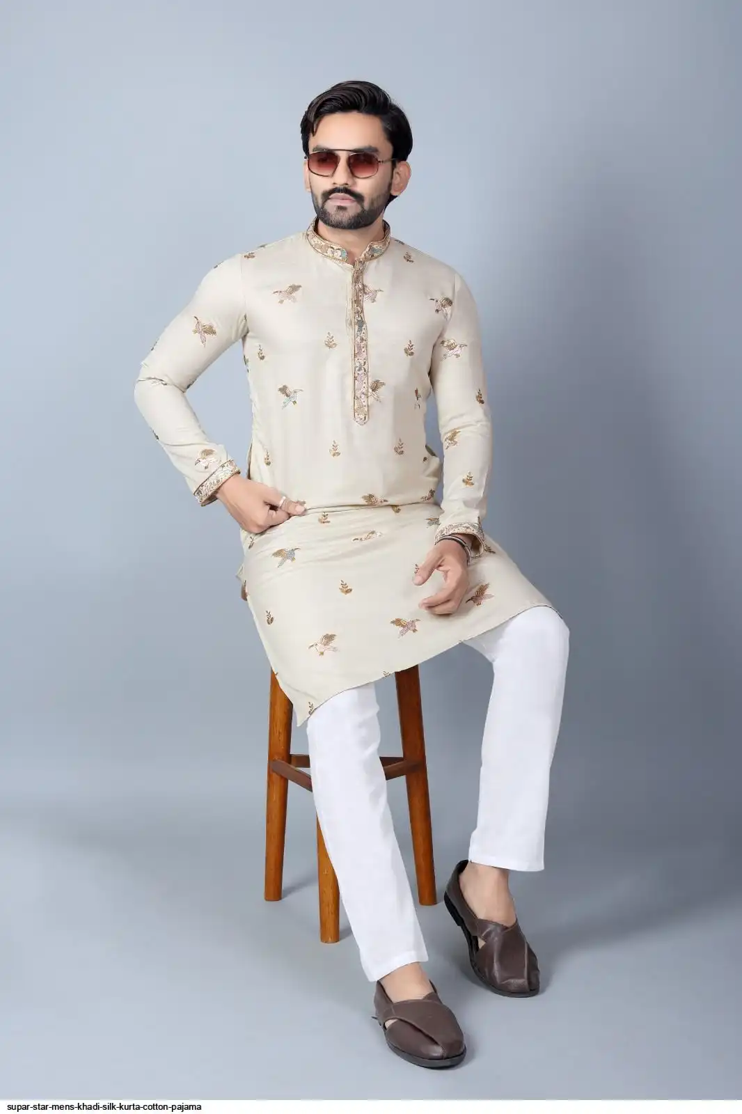 SUPAR STAR Men's Khadi Silk Kurta - Cotton Pajama Wholesale