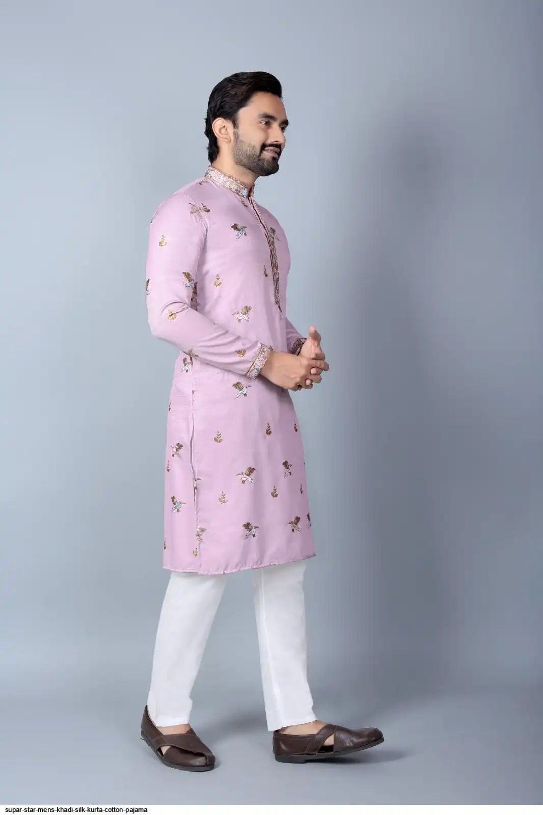 SUPAR STAR Men's Khadi Silk Kurta - Cotton Pajama Wholesale