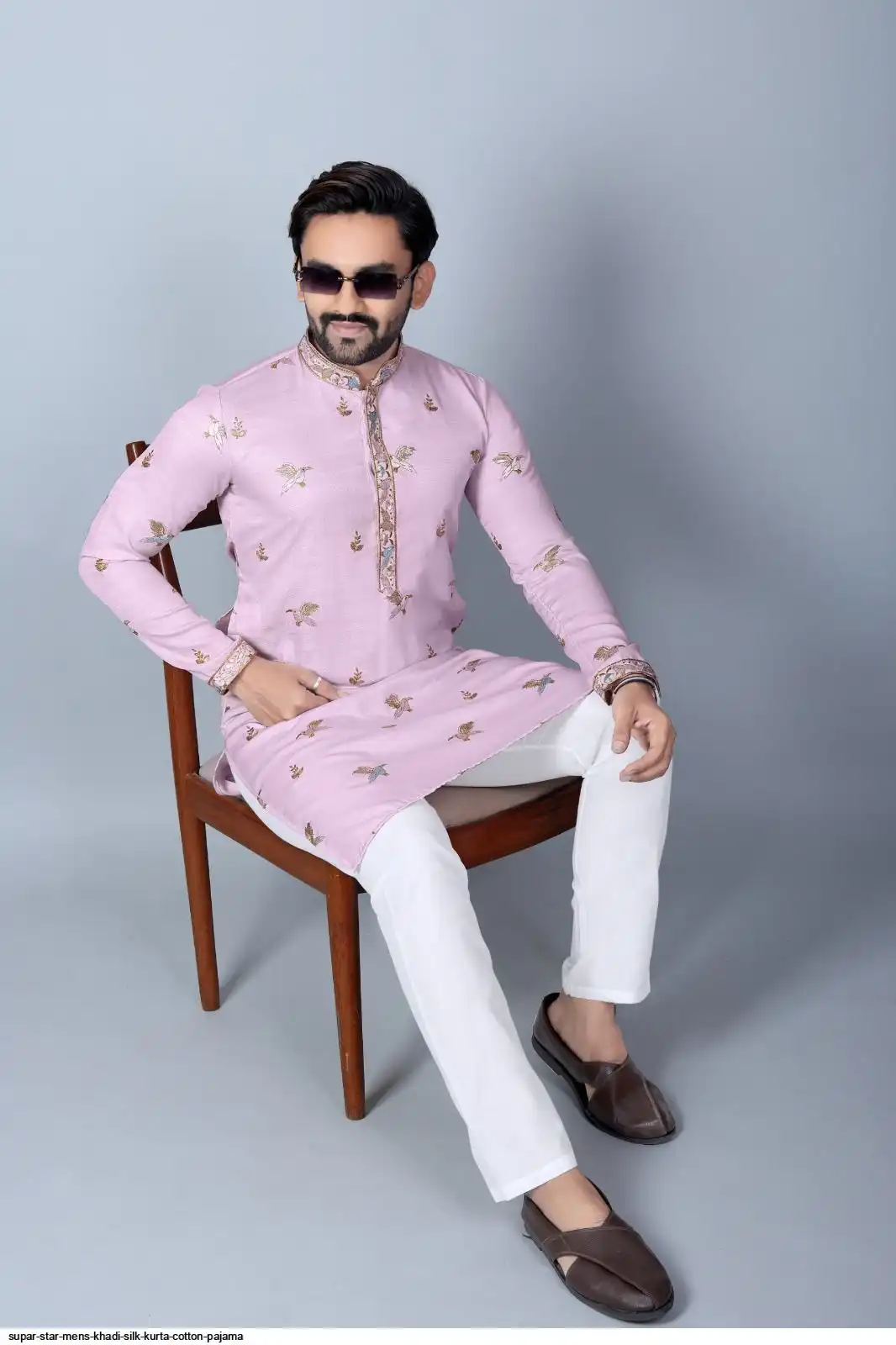 SUPAR STAR Men's Khadi Silk Kurta - Cotton Pajama Wholesale