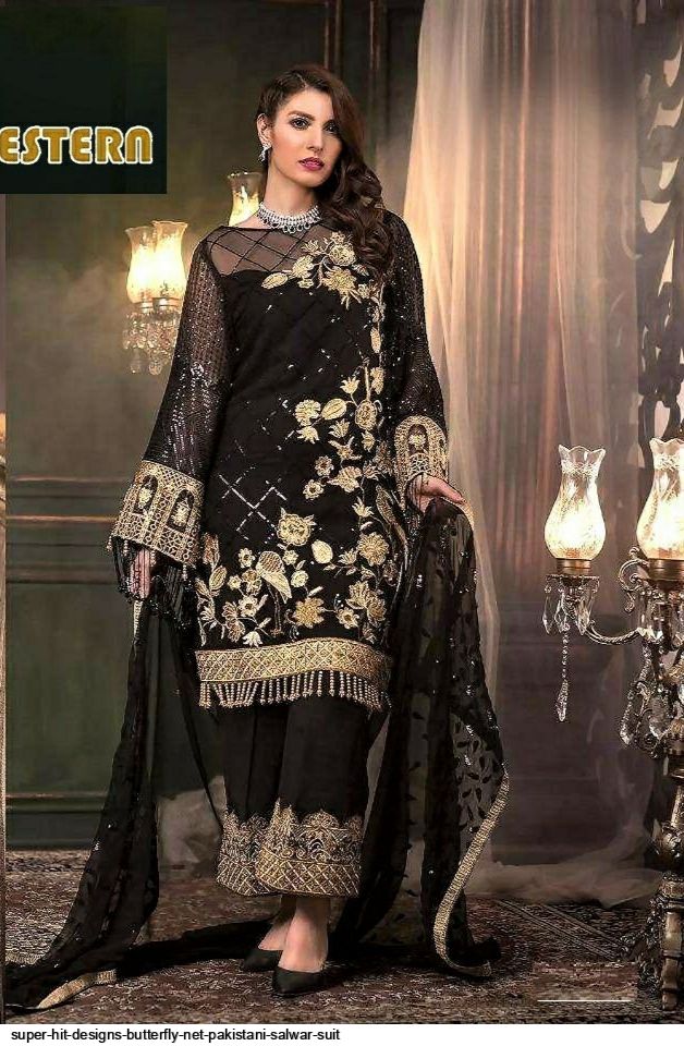 super Hit Designs Butterfly Net Pakistani salwar suit