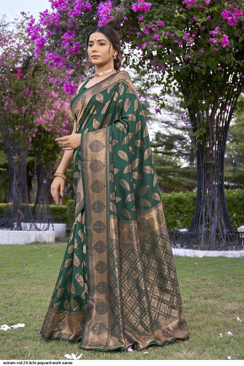 SUTRAM VOL 24 LICHI JEQUARD WORK SAREE