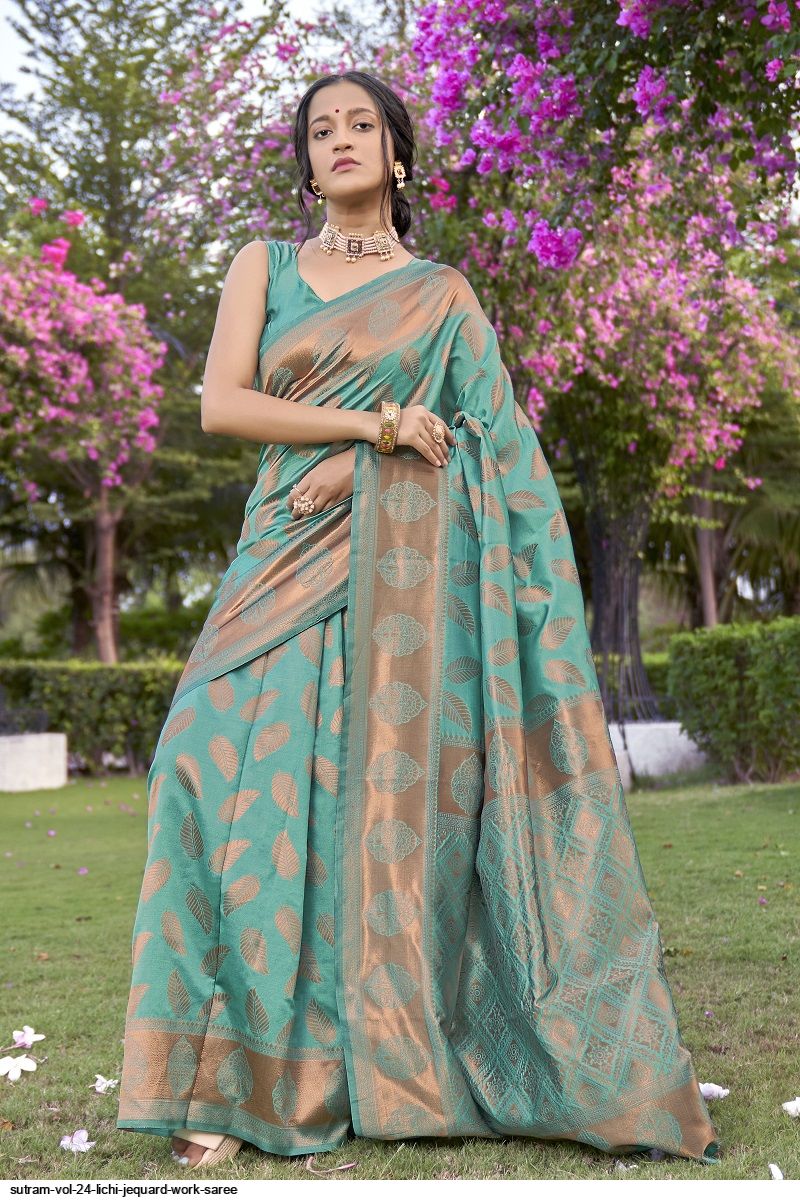 SUTRAM VOL 24 LICHI JEQUARD WORK SAREE