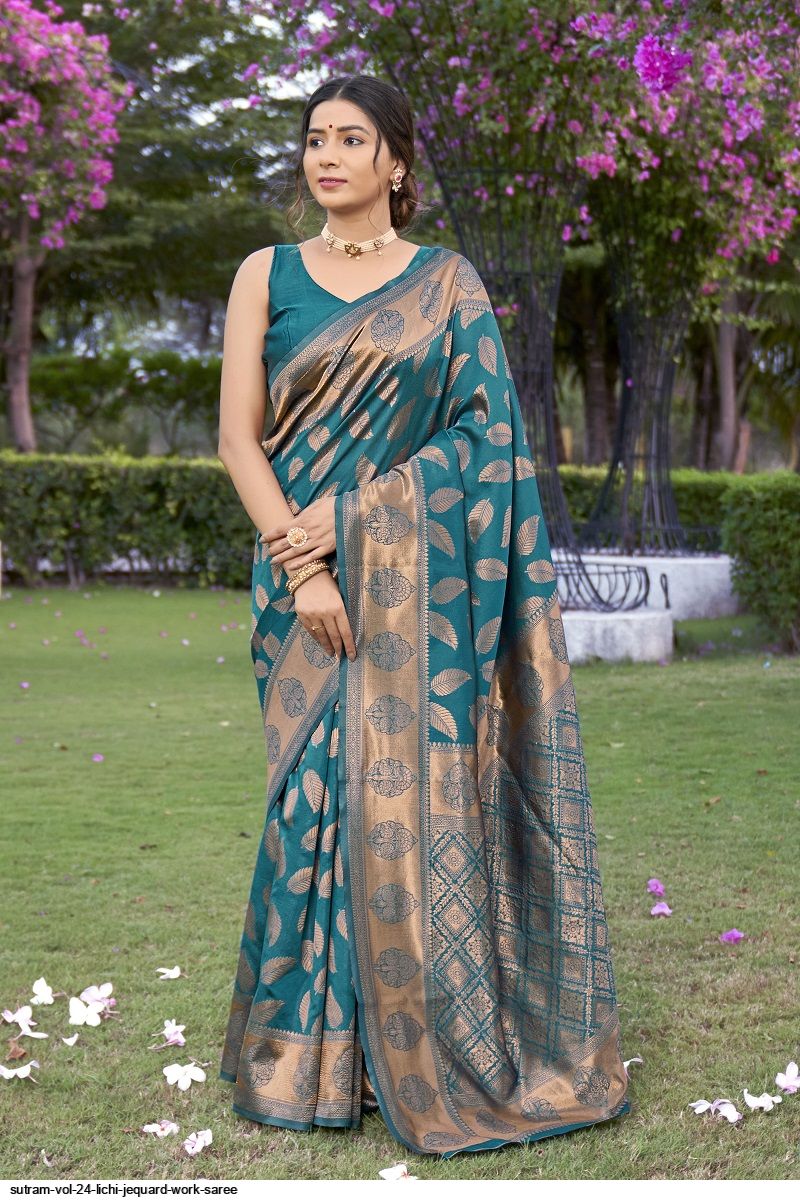 SUTRAM VOL 24 LICHI JEQUARD WORK SAREE