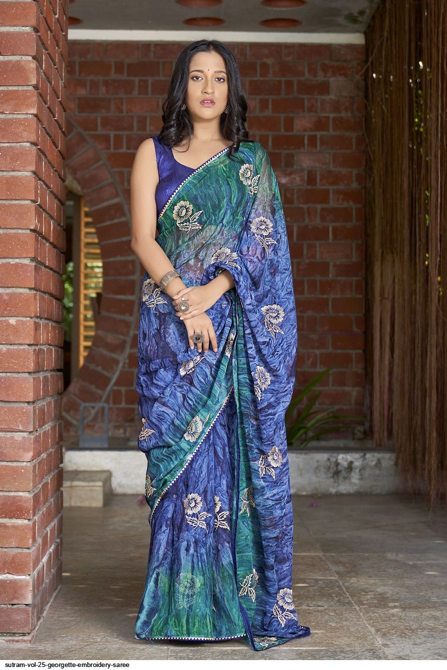 SUTRAM VOL 25 GEORGETTE EMBROIDERY SAREE