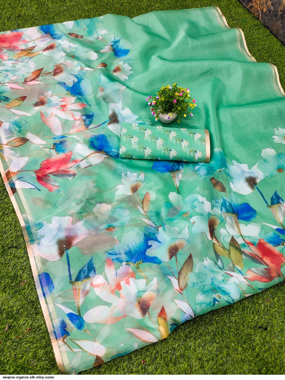 SWAPNA ORGANZA SILK SHINY SAREE