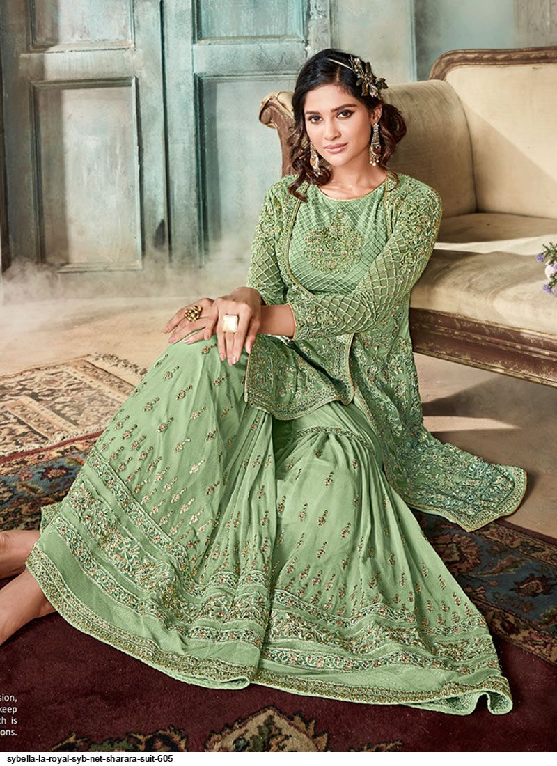 SYBELLA LA ROYAL SYB net Sharara SUIT 605