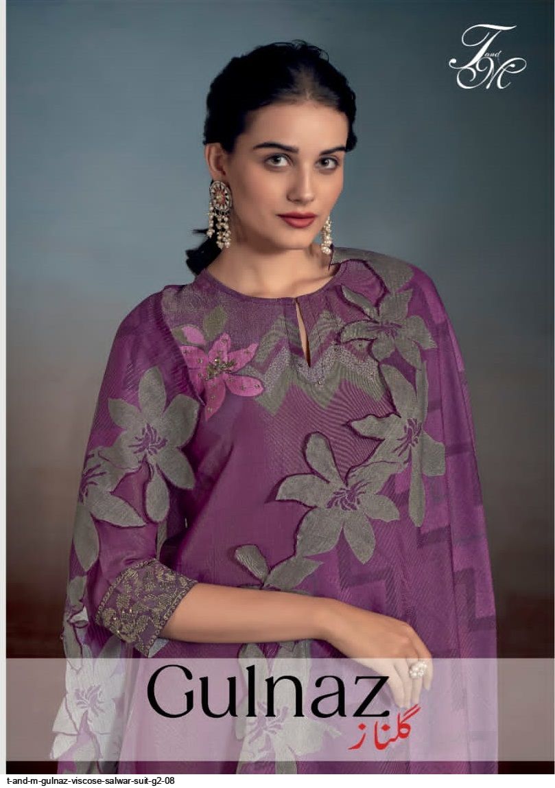 t and m GULNAZ VISCOSE salwar suit G2 08