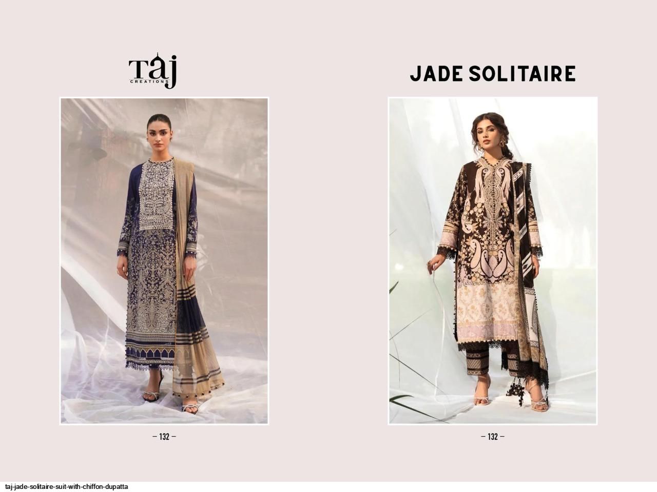 Taj Jade Solitaire SUIT WITH CHIFFON DUPATTA