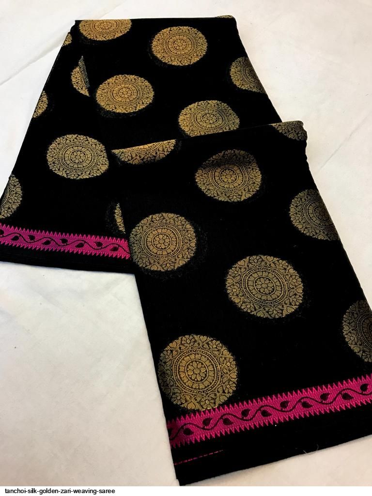 TANCHOI SILK GOLDEN ZARI WEAVING SAREE