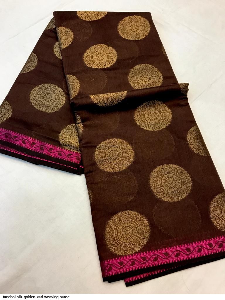 TANCHOI SILK GOLDEN ZARI WEAVING SAREE