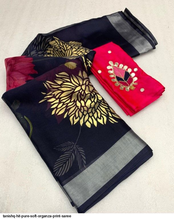 Tanishq Hit Pure Soft Organza print SAREE