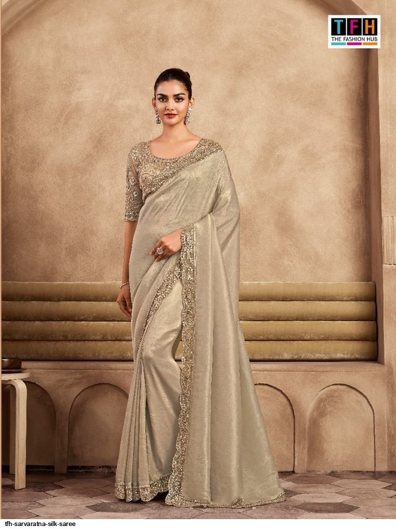 tfh SARVARATNA SILK saree