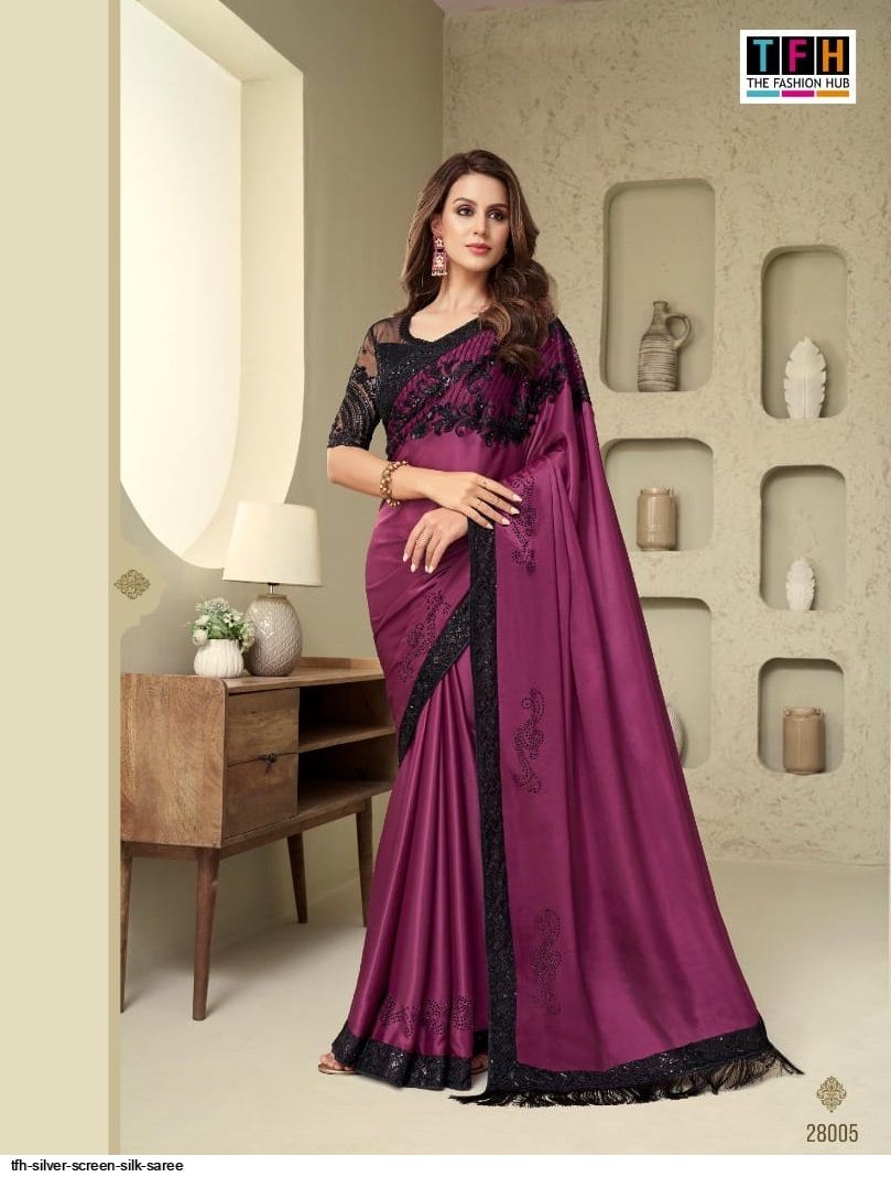 TFH SILVER SCREEN SILK SAREE
