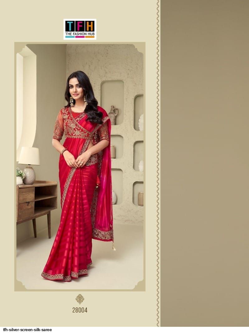 TFH SILVER SCREEN SILK SAREE