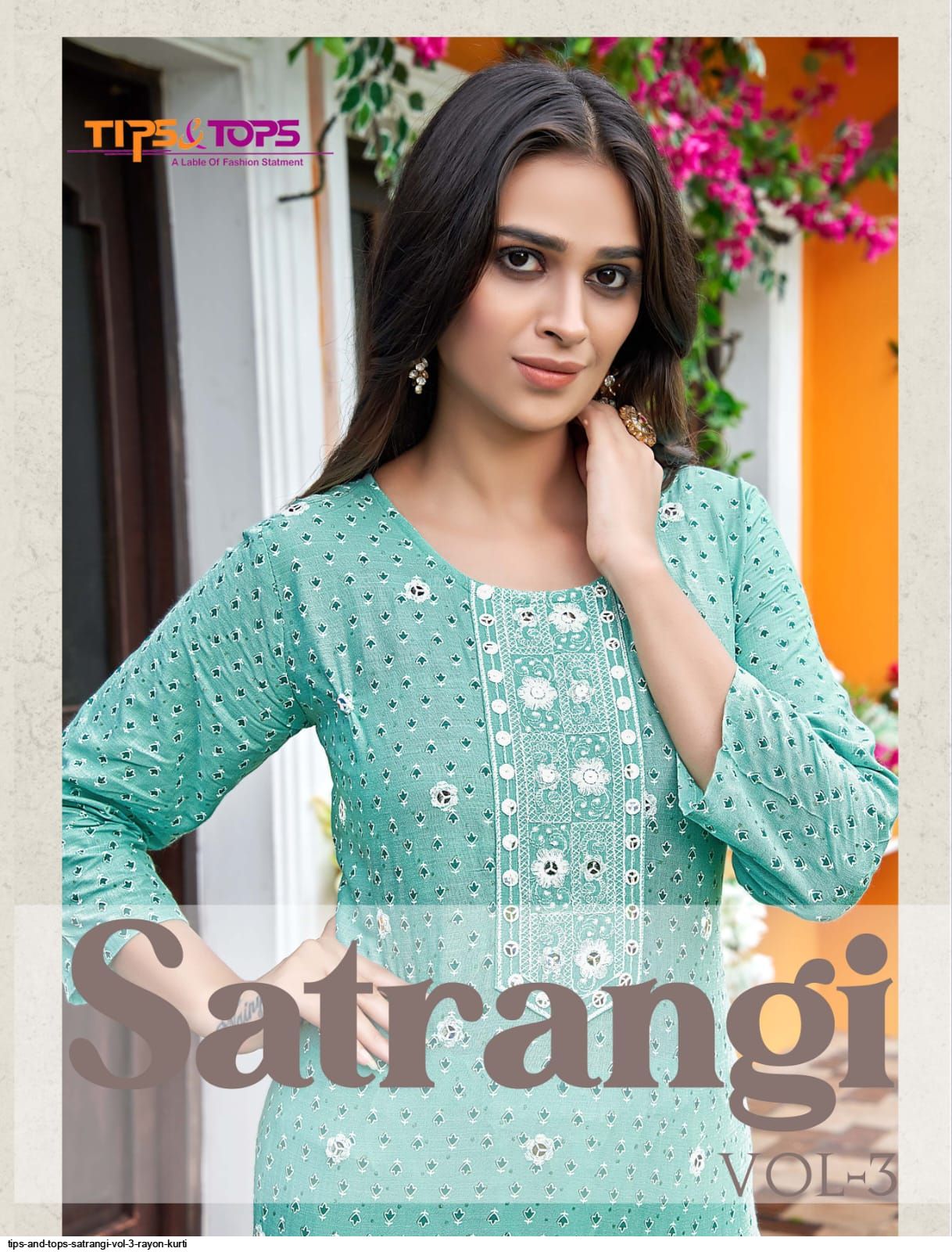 tips and tops satrangi vol 3 Rayon kurti