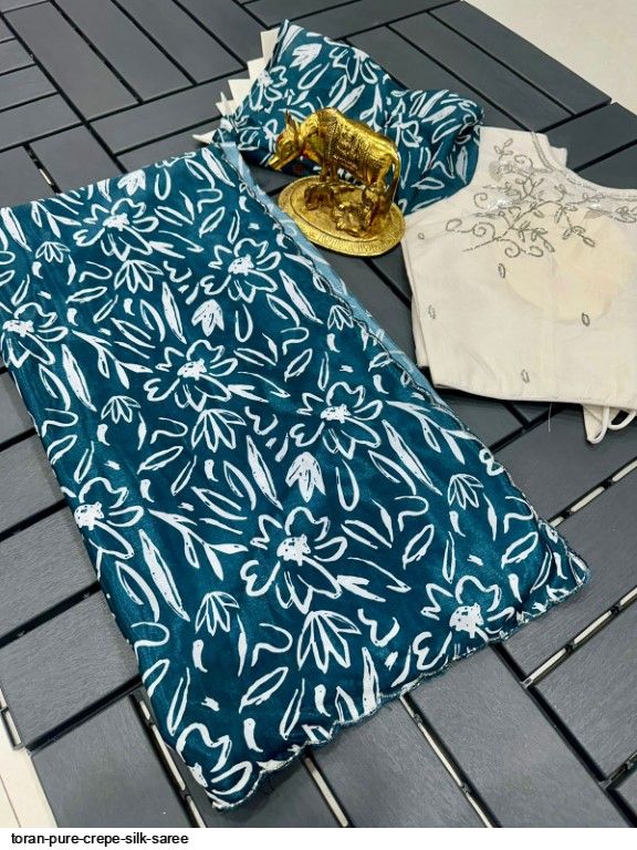 Toran Pure Crepe Silk saree