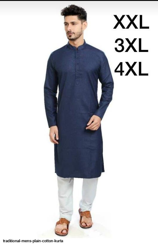 traditional-mens-plain-cotton-ONLY KURTA-e