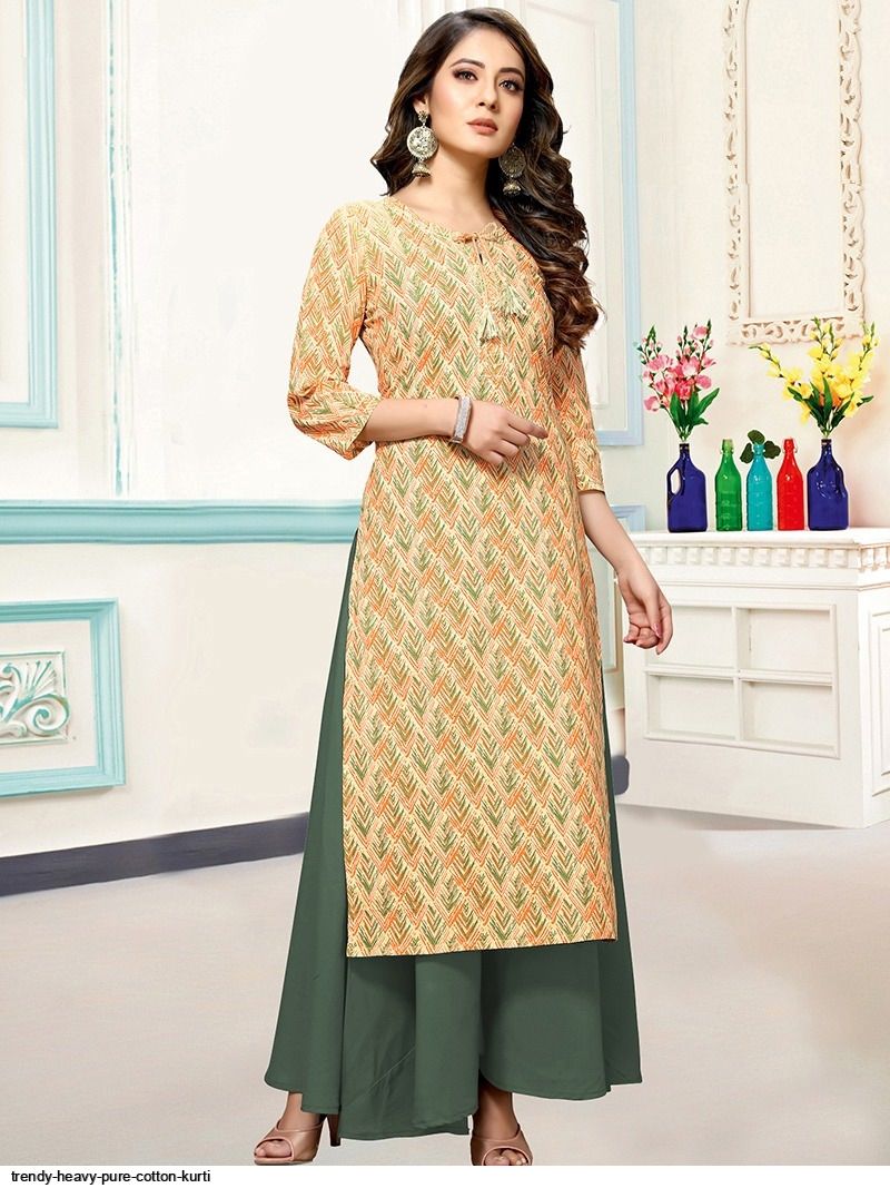 TRENDY HEAVY PURE COTTON KURTI