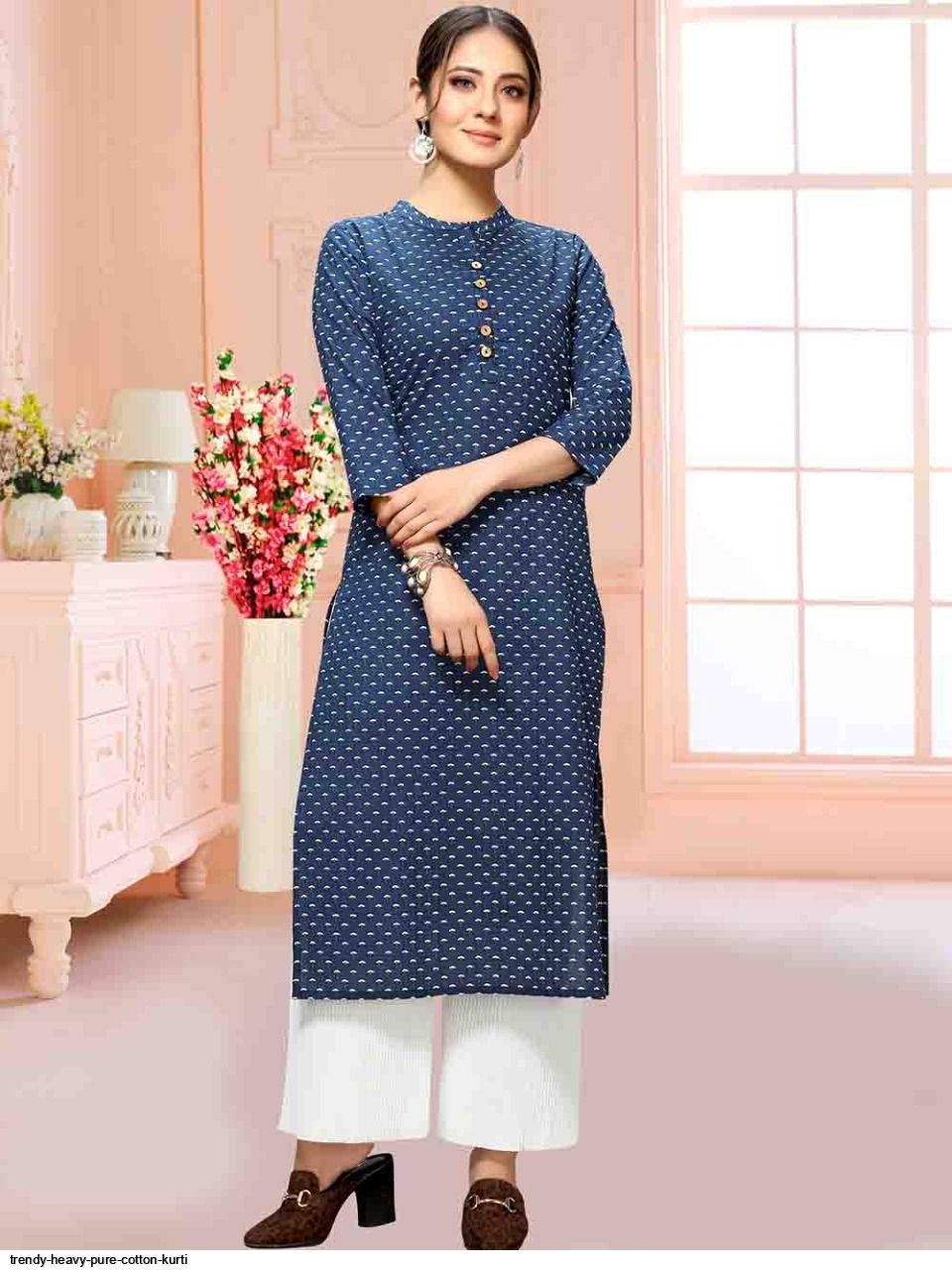 TRENDY HEAVY PURE COTTON KURTI