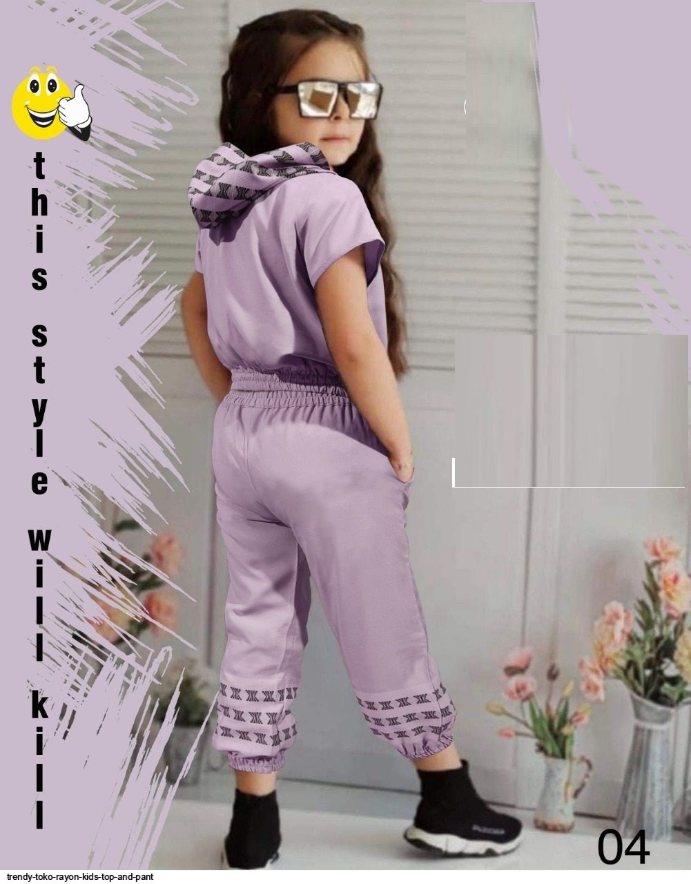 trendy toko rayon kids top and pant