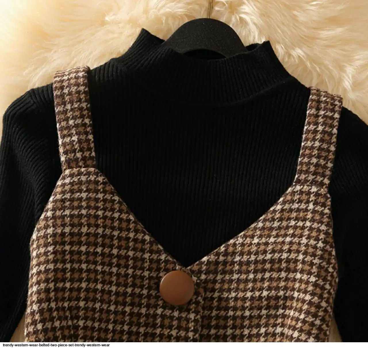 trendy western wear Belted Two Piece Set trendy western wear