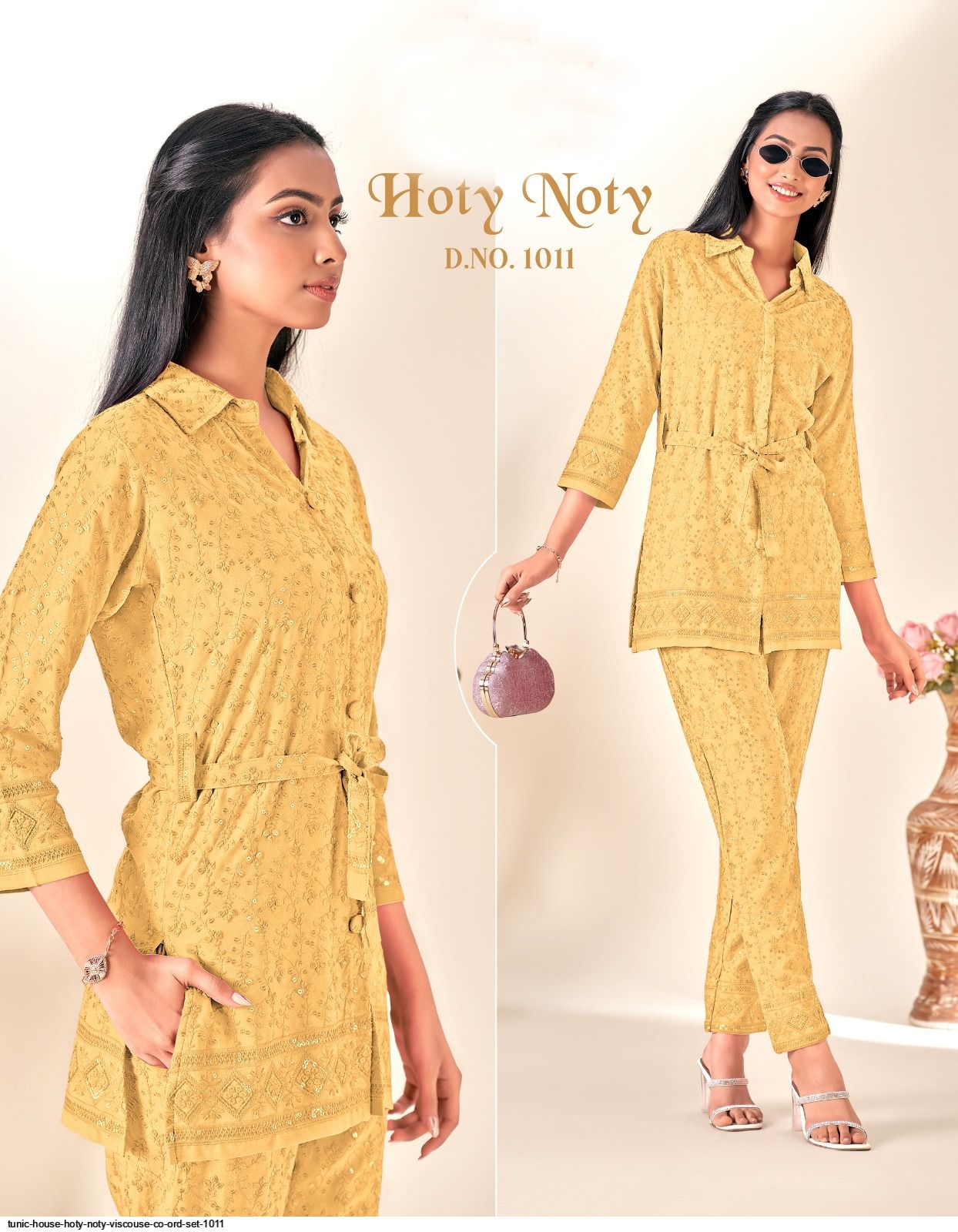 TUNIC HOUSE HOTY NOTY VISCOUSE CO ORD SET 1011