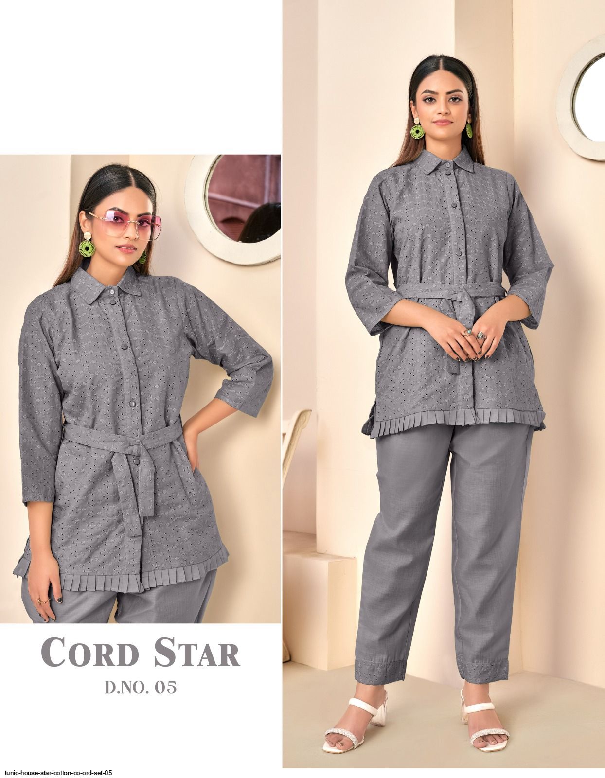 TUNIC HOUSE STAR COTTON CO ORD SET 05
