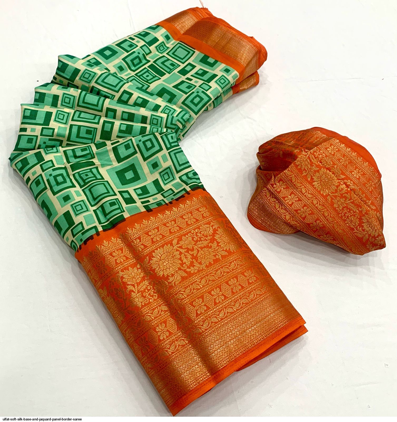 Ulfat Soft Silk Base And Jaquard PANEL BORDER SAREE