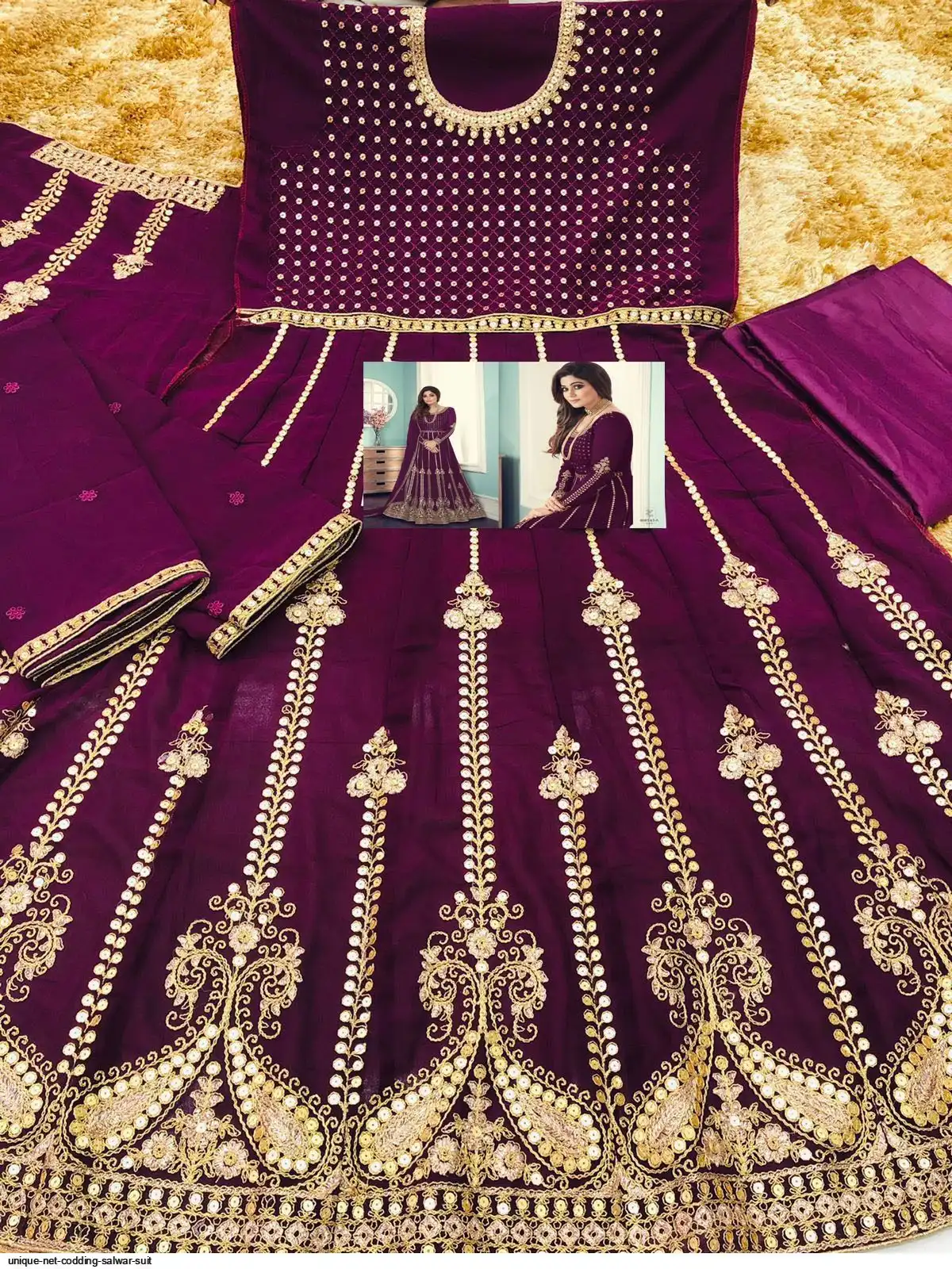 UNIQUE Net Codding SALWAR SUIT
