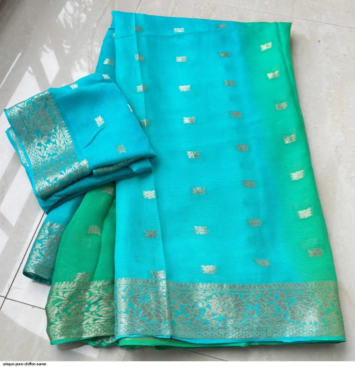 UNIQUE Pure chiffon saree